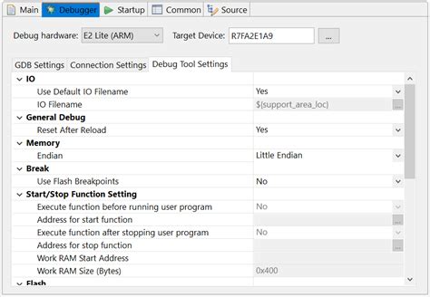 Startstop Function Setting Disabled In Debugging With E2 Lite On Fpb