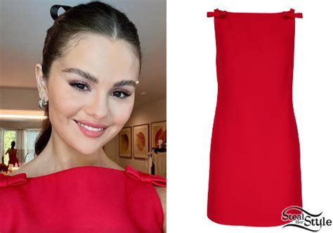 Selena Gomez Red Mini Dress Fashnfly