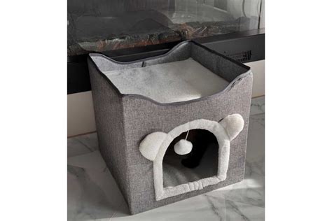 Домик для Кошки. Будиночок для кота. С когтеточкой и игрушкой 40 х 40: ...
