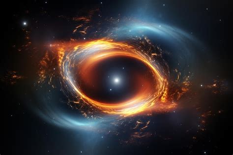 Premium Ai Image Black Hole Wormhole Gravity In The Galaxy Space The Force Of Gravity