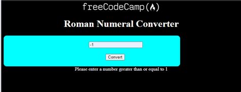 Roman Numeral Converter General Css Questions Html Css The