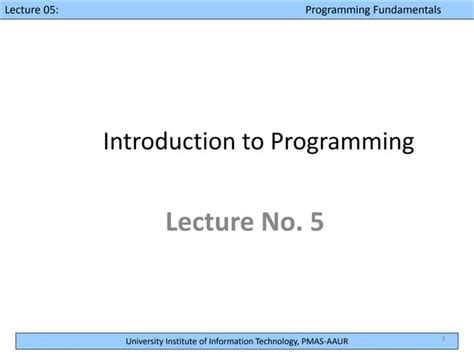 Introduction To Programming Pptx Programming Languages Computing