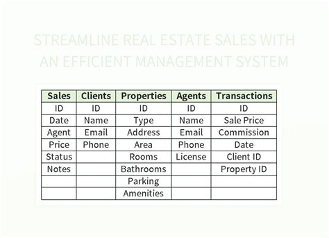 Streamline Real Estate Sales With An Efficient Management System Excel