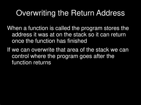 Buffer Overflows Or How I Learned To Never Trust The User Ppt Download