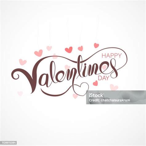 해피 발렌타인 인쇄 술 Posterhandwritten 서 예 Textvalentines 낭만주의 인사말 카드 로고 레트로 빈티지 로고 스타일을 사랑 해요 벡터 일러스트