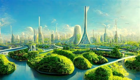 Premium Photo Utopian Civilisation Utopic City Future Of Humanity Architecture Of Tommorow