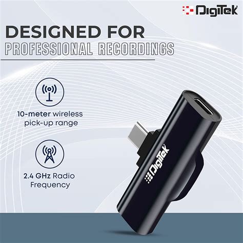 Digitek DWM Wireless Microphone Receiver With Type C Future Forward