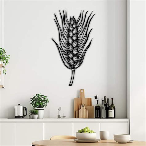 Декоративне панно на стіну Woodyard Сучасна картина для інтерєру Золотий злак стильний лофт