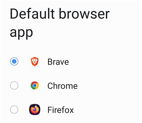 Android Loses Default Browser Setting Mobile Support Brave Community