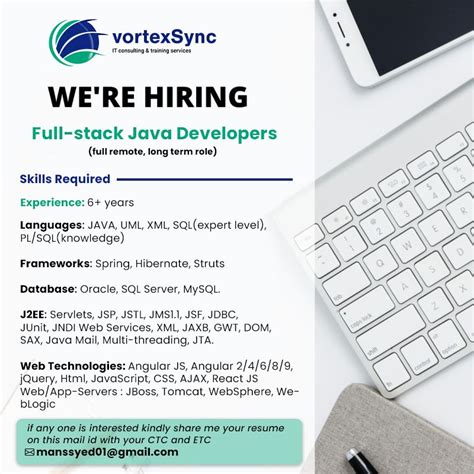 Vortexsync Technologies On Linkedin Javadevelopers Springframework Sql