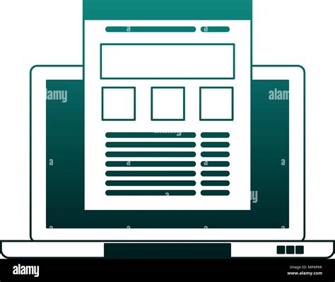 Navigating On Internet From Laptop Blue Lines Stock Vector Image And Art