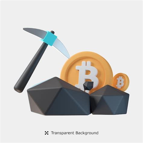 Premium Psd Bitcoin Mining 3d Icon Illustration