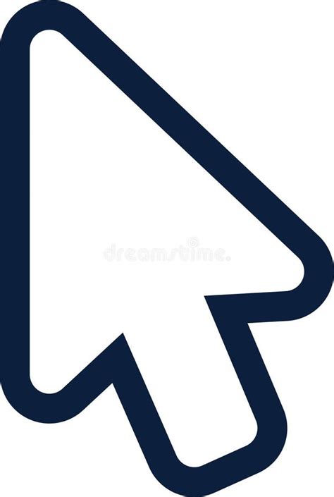 White Arrow Pointer On Computer Monitor Screen Stock Vector Illustration Of Arrowhead Tool