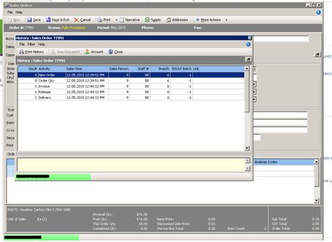 Myob Sales Order History Table Stack Overflow