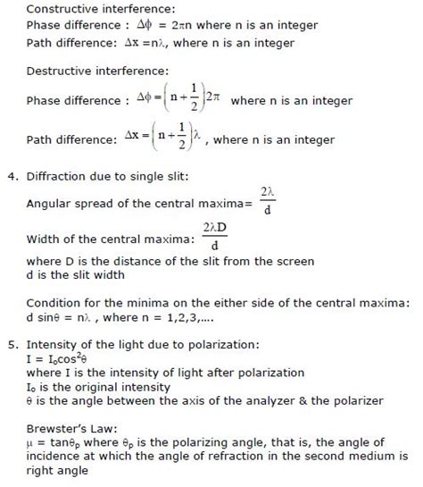 Cbse Class 12 Physics Wave Optics Notes Set B