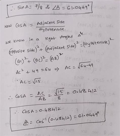 Solved Mrs V Mariani Mct4c Unit 3 Task 3 Soh Cah Toa Marks