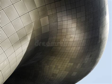 Architecture Details Modern Building Futuristic Metal Wall Design Curve
