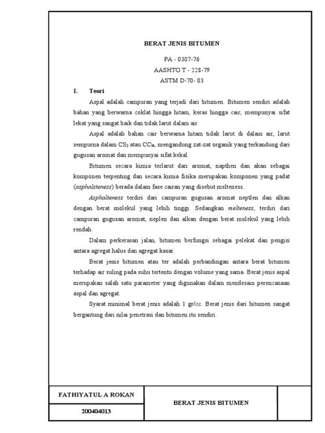 Berat Jenis Bitumen Pdf