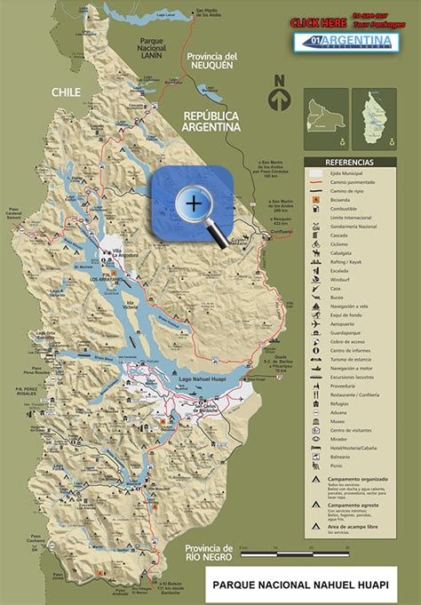 Map Nahuel Huapi National Park Patagonias Natural Gem