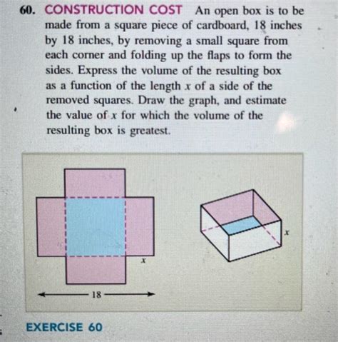 Solved 60 CONSTRUCTION COST An Open Box Is To Be Made From Chegg Com