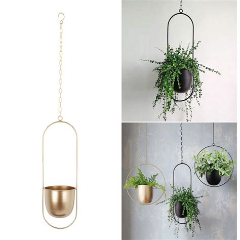 Badu Bg Комплект мини висящи вази за саксии саксия за растения с геометрична закачалка за
