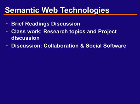 semantic web technologies