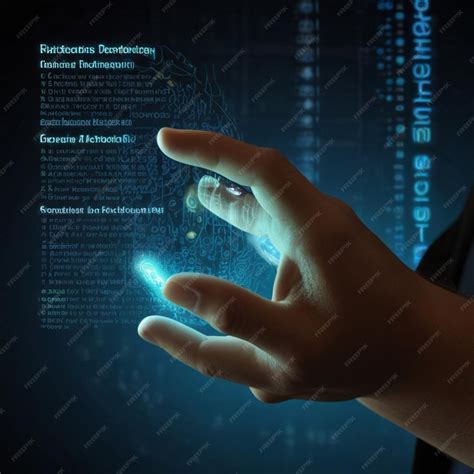 Man Using Hand Ai Artificial Intelligence To Generate Premium Ai