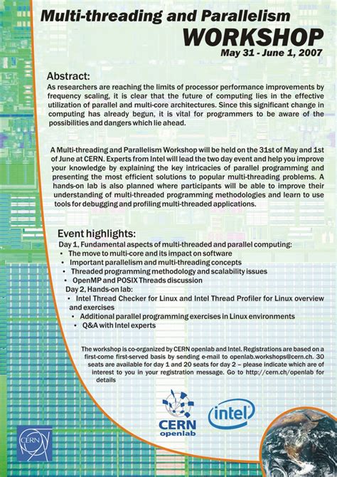Multi Threading And Parallelism Workshop May 31st June 1st 2007 Cern