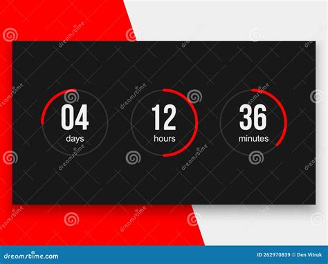 Countdown Timer Vector Modern Clock Counter Stock Image 262970839