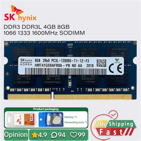 Sk Hynix Ddr3 Ddr3l 4gb 8gb 1600 1333 1066 Mhz Laptop Memory Sodimm Ram