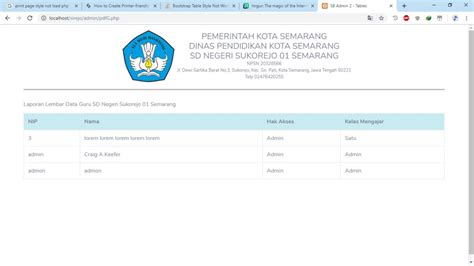 Javascript Bootstrap Table Style Not Working With Windowprint Stack Overflow