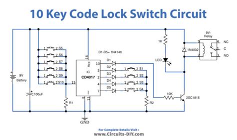 Key Code Lock Switch Circuit