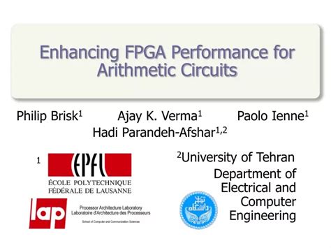 Ppt Enhancing Fpga Performance For Arithmetic Circuits Powerpoint Presentation Id9593677