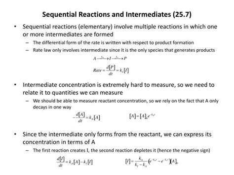 Ppt Sequential Reactions And Intermediates 25 7 Powerpoint