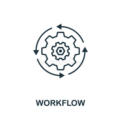 Workflow Icon Symbol Creative Sign From Crm Icons Collection Filled Flat Workflow Icon For