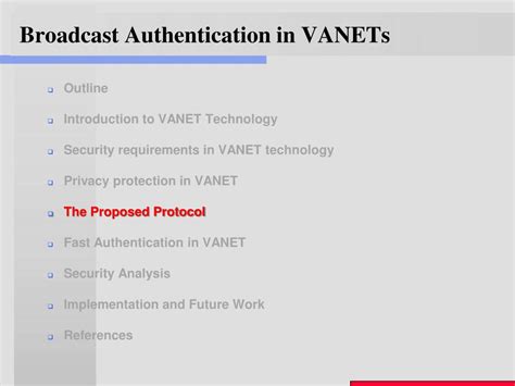 Ppt Secure Pseudonym Generation For Efficient Broadcast Authentication In Vanets Powerpoint