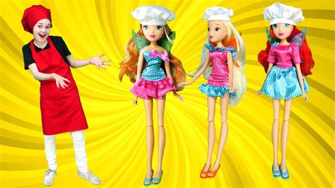 Куклы Клуб Винкс Winx Club в шоу ВПЕРЕД ДЕВЧОНКИ Играем в куклы и готовим вместе Youtube