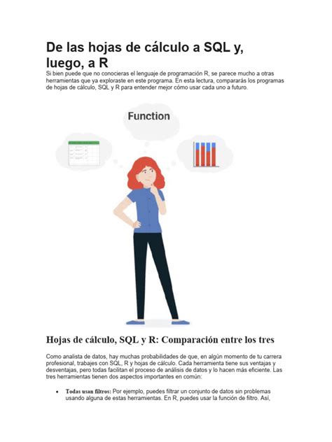 01 De Las Hojas De Cálculo A Sql Y Pdf Sql Bases De Datos