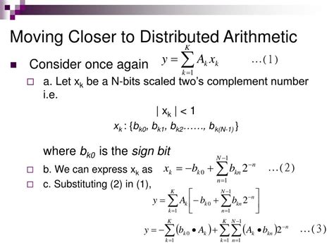 Ppt Distributed Arithmetic Implementations And Applications