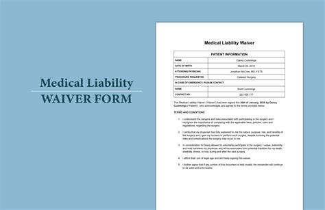 Editable Waiver Templates In Word To Download
