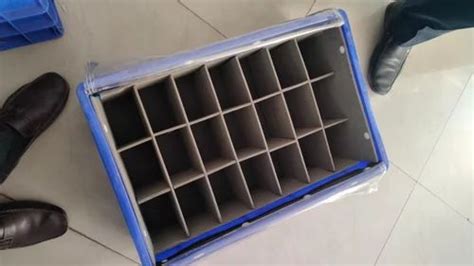 Blue Pp Corrugated Partition Crates Dimension 500x 325 X 360 Mm At