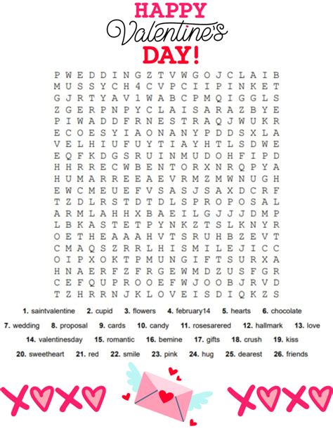 Valentines Day Ts For Elderly Valentines Day Word Search With Five