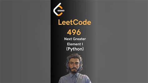 Leetcode496 Next Greater Element I Python Youtube