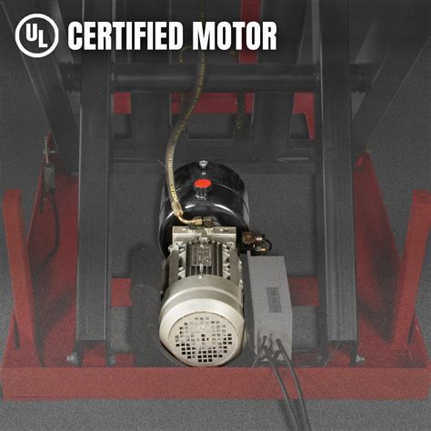 4400lbs Capacity Stationary Electric Hydraulic Double Scissor Lift Tab