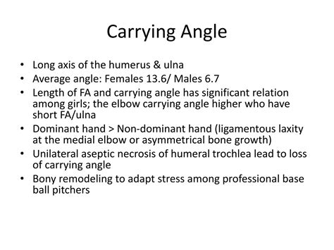 Carrying Angle Pptx
