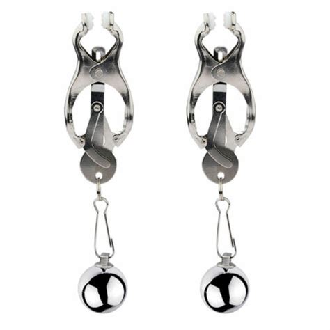 Breast Nipple Clamps Clitoris Clips Weights Ball Bdsm Bondage Sex Toy