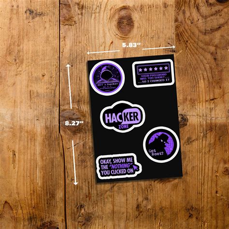 Cool Cybersecurity Hacker Laptop Sticker Pack Choose Color Etsy