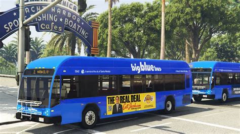 Santa Monica Big Blue Bus Liveries For Gillig Brt Plus Gta5