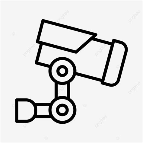 Cctv Camera Line Icon Vector Cctv Camera Security Png And Vector