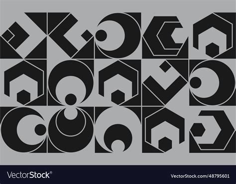 abstract geometric pattern of arbitrary shapes vector image